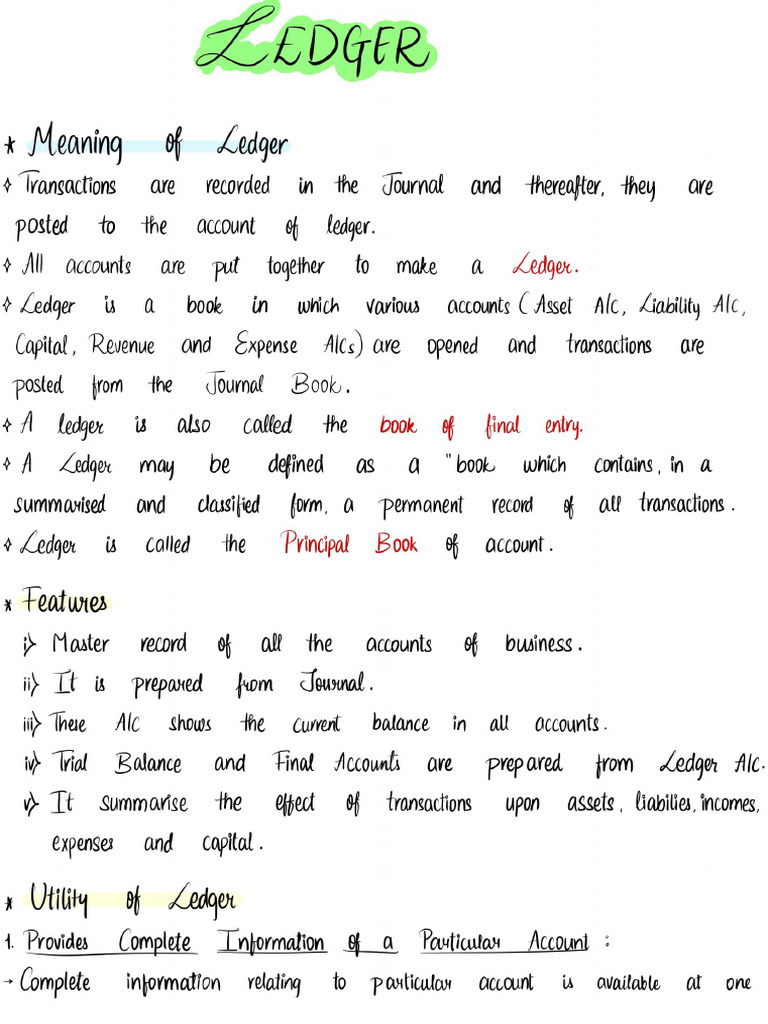 Ledger | PDF