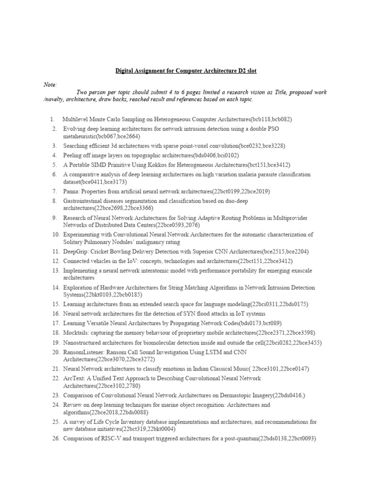 Research Topics in Neural Network Architectures | PDF | Deep Learning ...