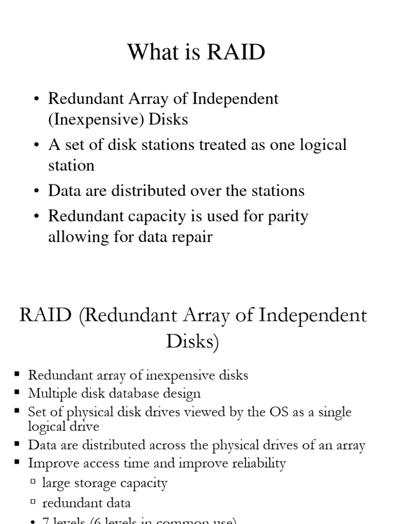 22-RAID Concepts-24-04-2024 | PDF | Disk Storage | Computer Science