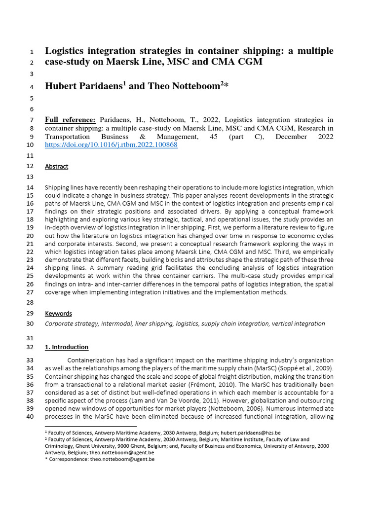 Logistics Integration AAM | PDF | Mergers And Acquisitions | Strategic ...