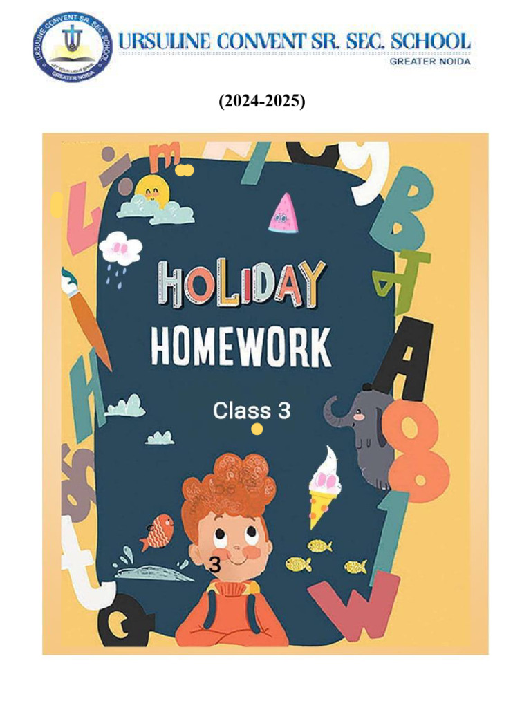 Holiday Homework Class III (2024-2025) | PDF | Language Arts ...