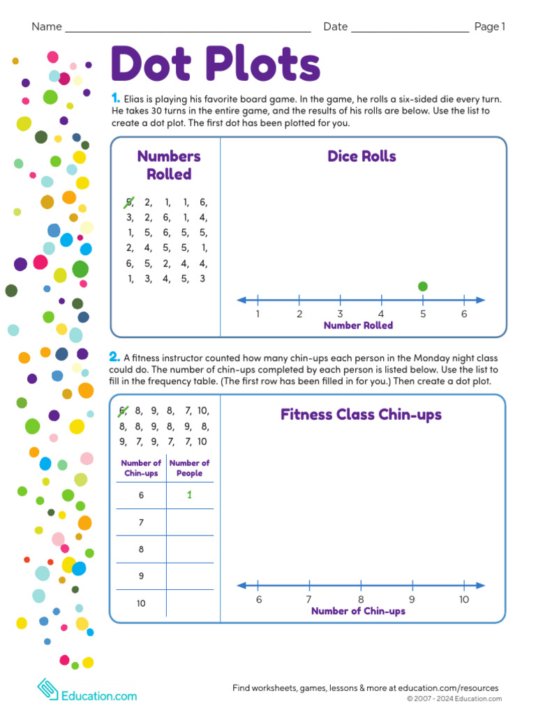 Dot Plots | PDF | Dice | Gaming