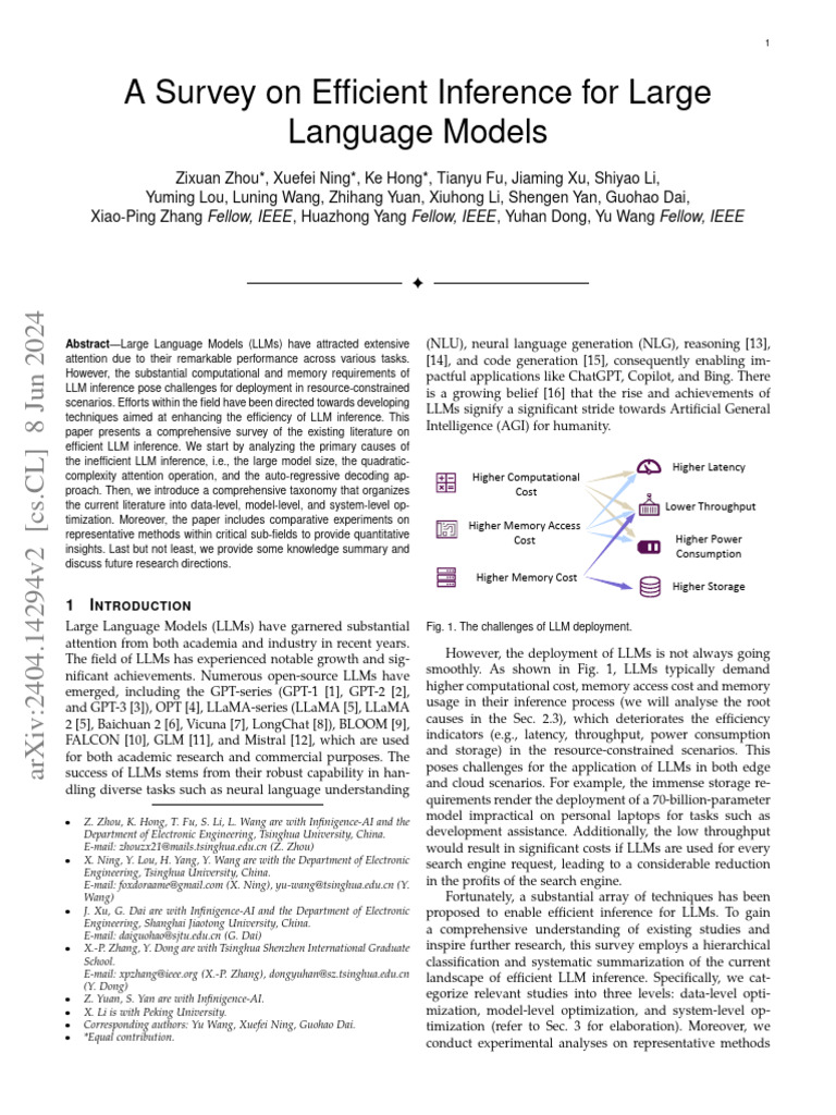 A Survey on Efficient Inference for Large Language Models | PDF | Data ... A Survey on Efficient Inference for Large Language Models | PDF | Data ...