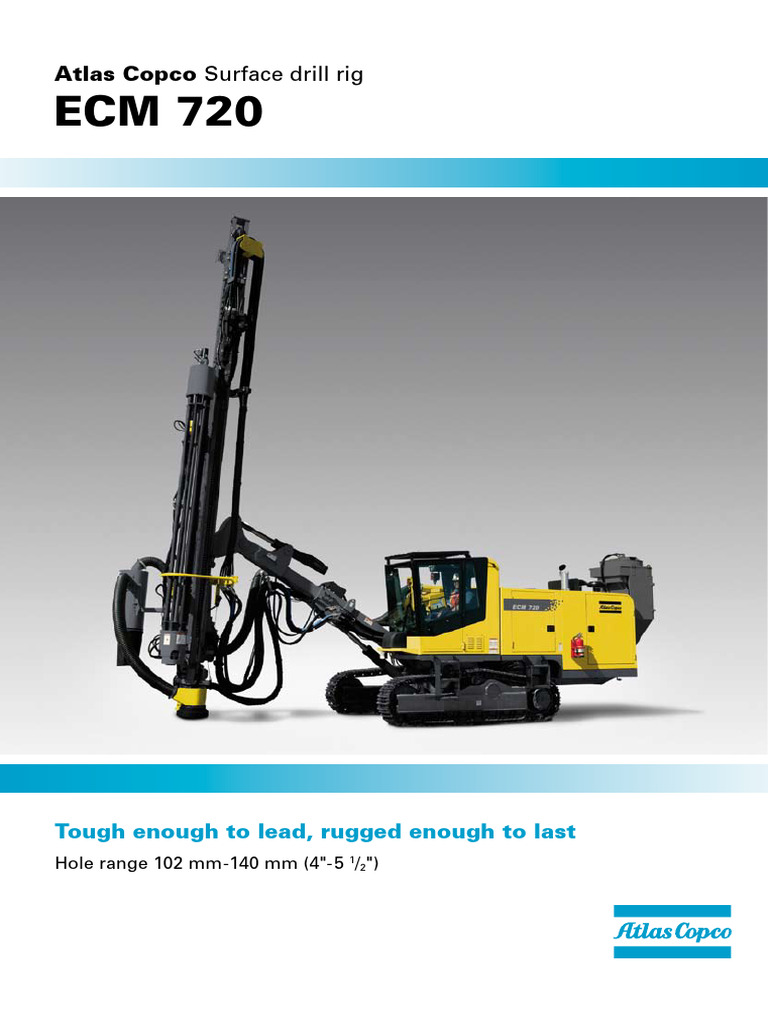 ECM 720 Surface Drill Rig Specs | PDF | Engines | Diesel Engine
