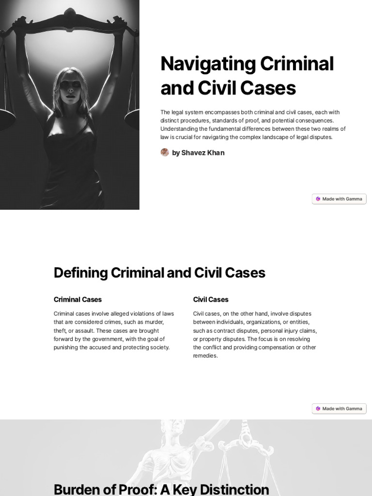 Navigating-Criminal-and-Civil-Cases (1) | Download Free PDF | Burden Of ...