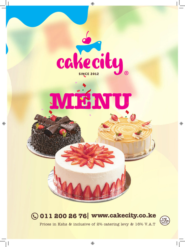 Cake City Price List 2025 | PDF | Cheesecake | Cakes