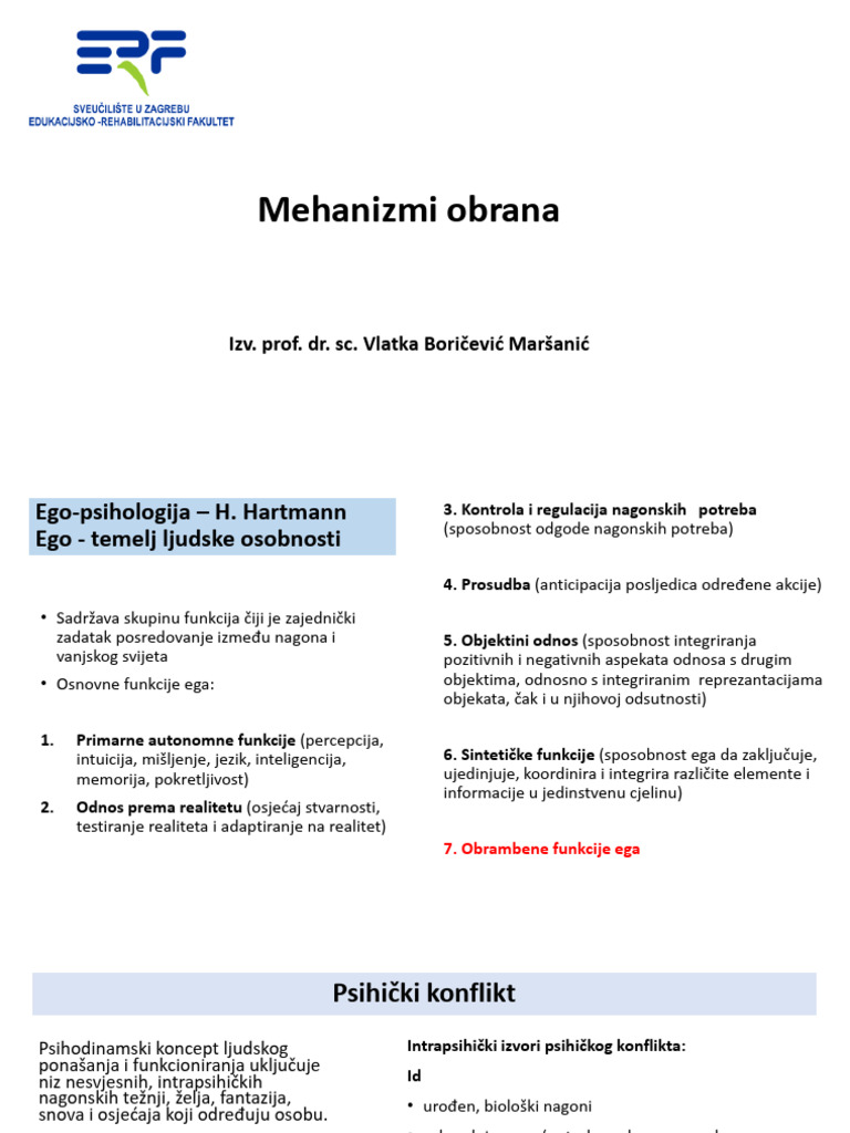 Mehanizmi Obrana | PDF