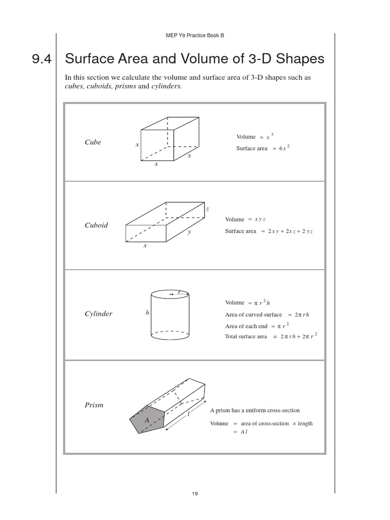 Surface Area and Volume Orientation Worksheet 1 | PDF | Volume | Area