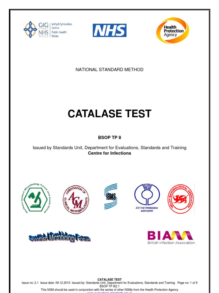 Catalase Test | PDF | Peroxide | Hydrogen Peroxide