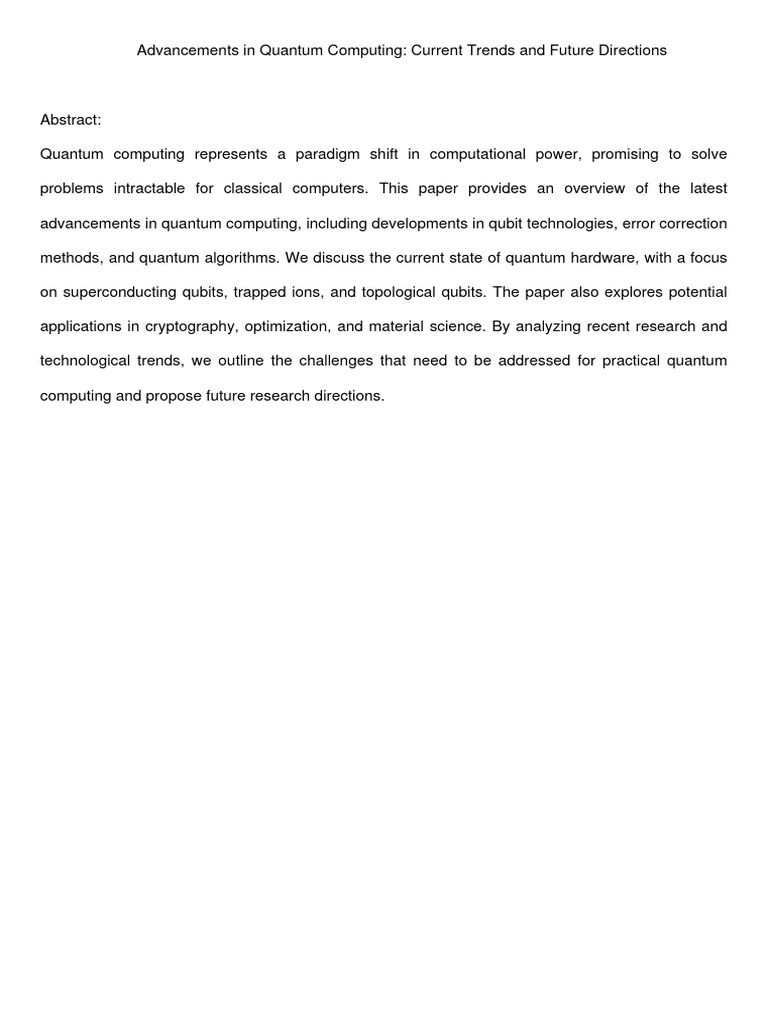 Quantum Computing | PDF | Quantum Computing | Computing