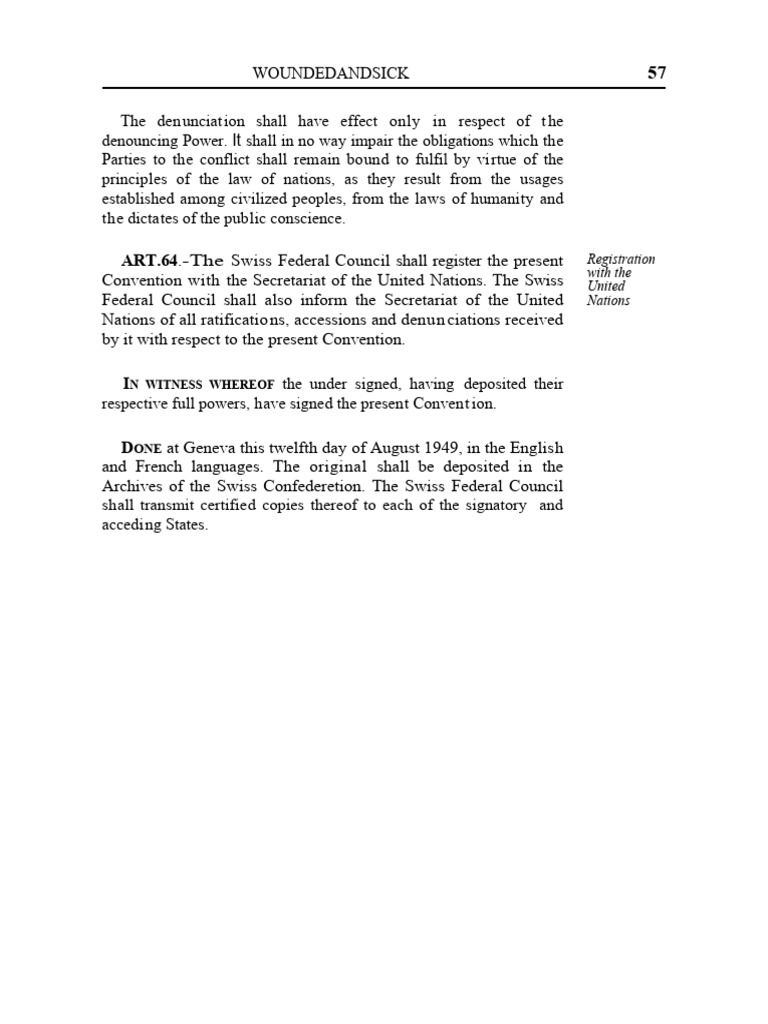 Geneva Convention Registration 1949 | PDF | Travel | Law