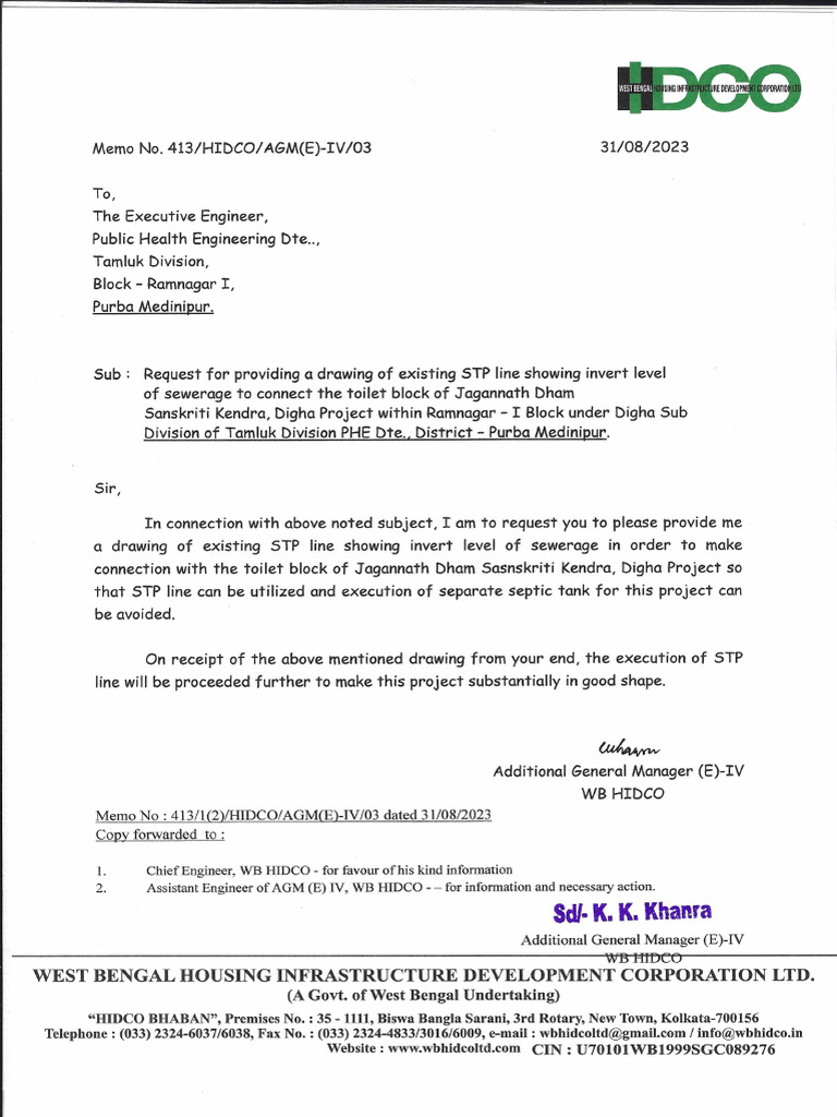 Letter For STP Line | PDF