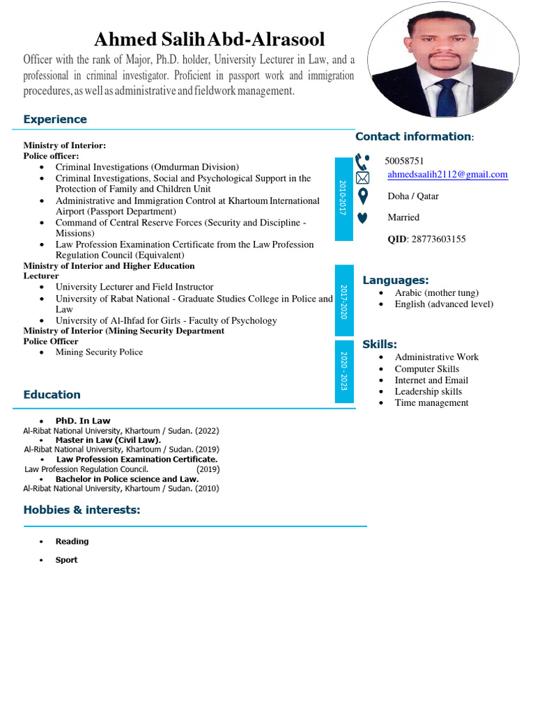 Ahmed Salih | PDF | Doctor Of Philosophy | Khartoum