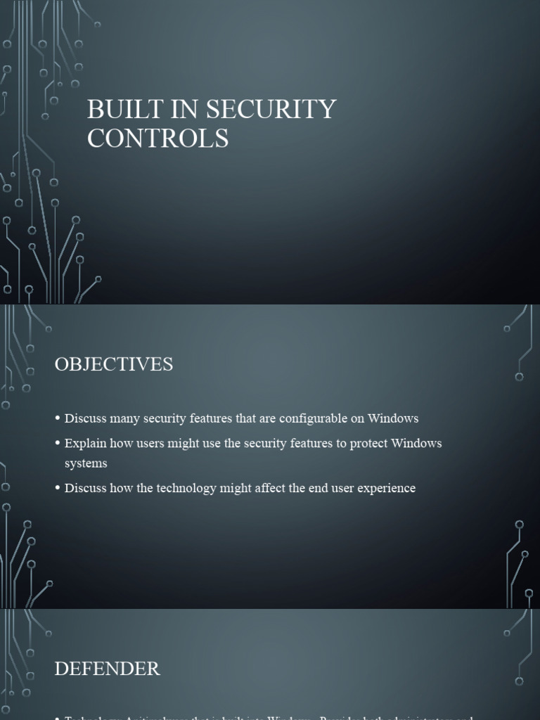 Built in Security Controls | PDF | Security | Computer Security