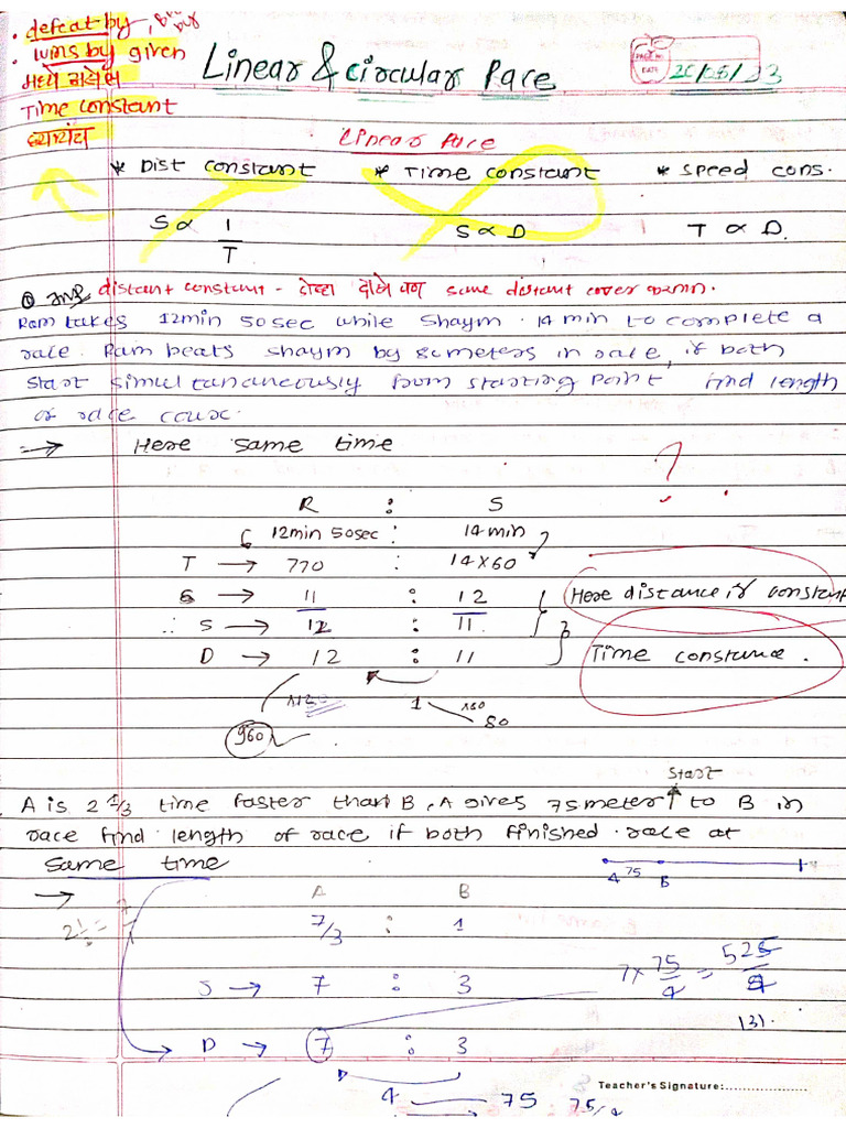 Linear and Circular Race BU JP | PDF