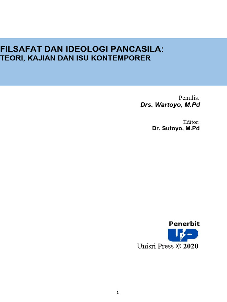 Filsafat Dan Ideologi Pancasila Teori Kajian Dan Isu Kotemporer | PDF Filsafat Dan Ideologi Pancasila Teori Kajian Dan Isu Kotemporer | PDF