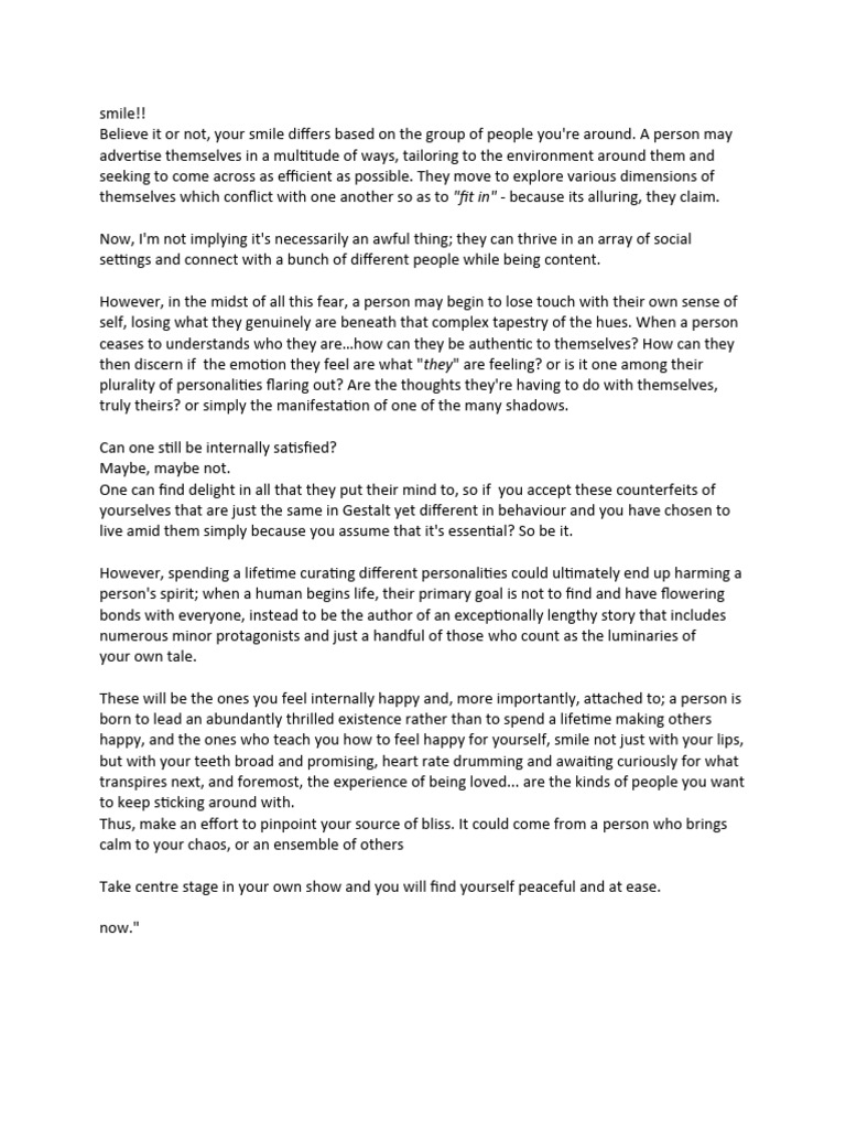 smile | Download Free PDF | Psychological Concepts | Behavioural Sciences