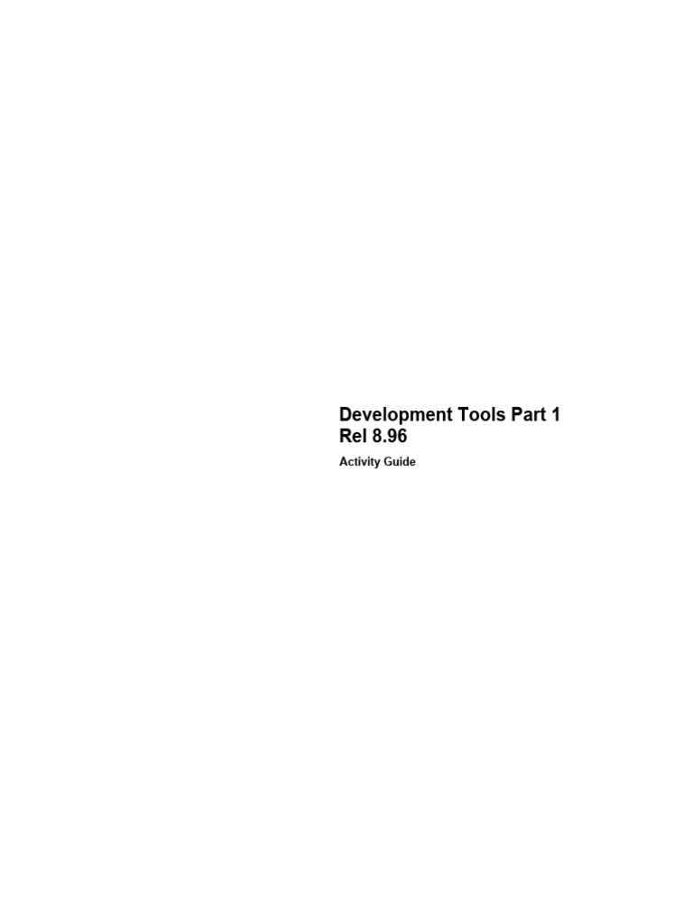 Development Tools Part 1 Activity Guide Pdf Icon Computing Software