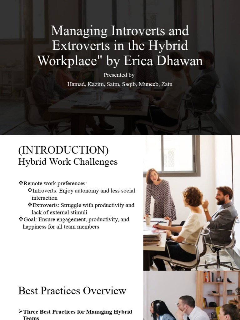 Managing Introverts and Extroverts in The Hybrid Workplace | PDF