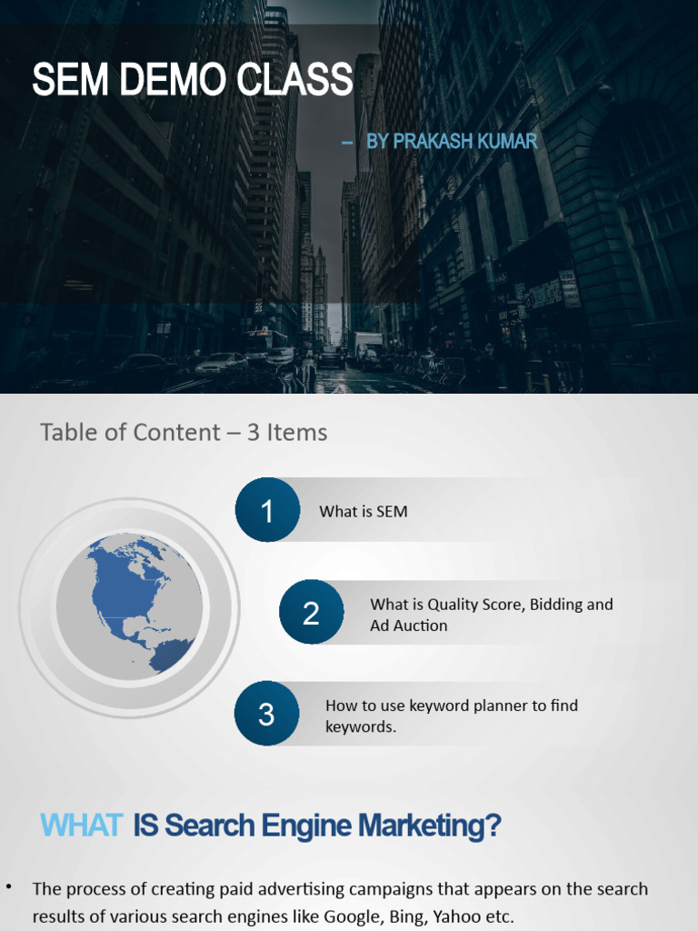 Sem Demo | PDF | Search Engine Marketing | Search Engine Optimization