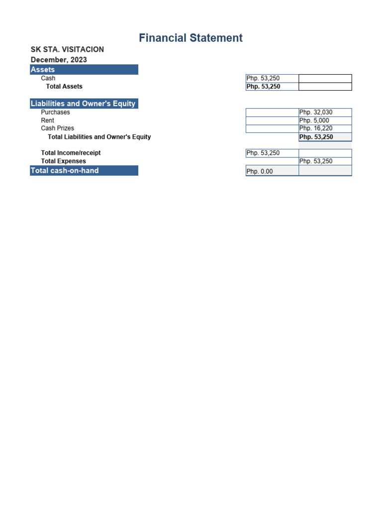 Income Statement 1 Year1 | PDF