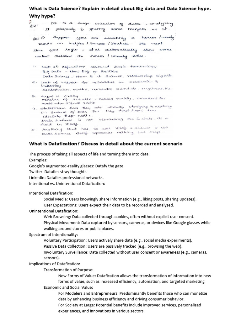 DSV QB and solutions | Download Free PDF | Data Science | Data Analysis