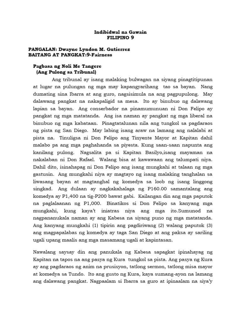 Indibidwal-na-Gawain-WEEK-4-4TH-QTR 2 | PDF