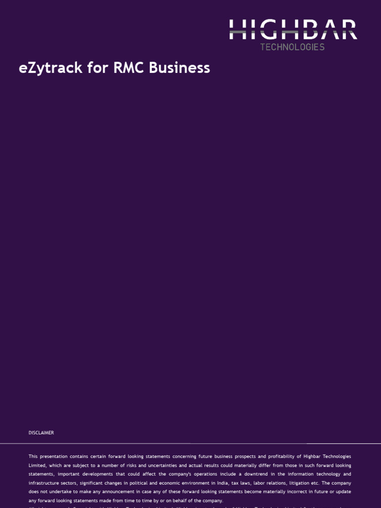 EZytrack For RMC | Download Free PDF | Information | Logistics