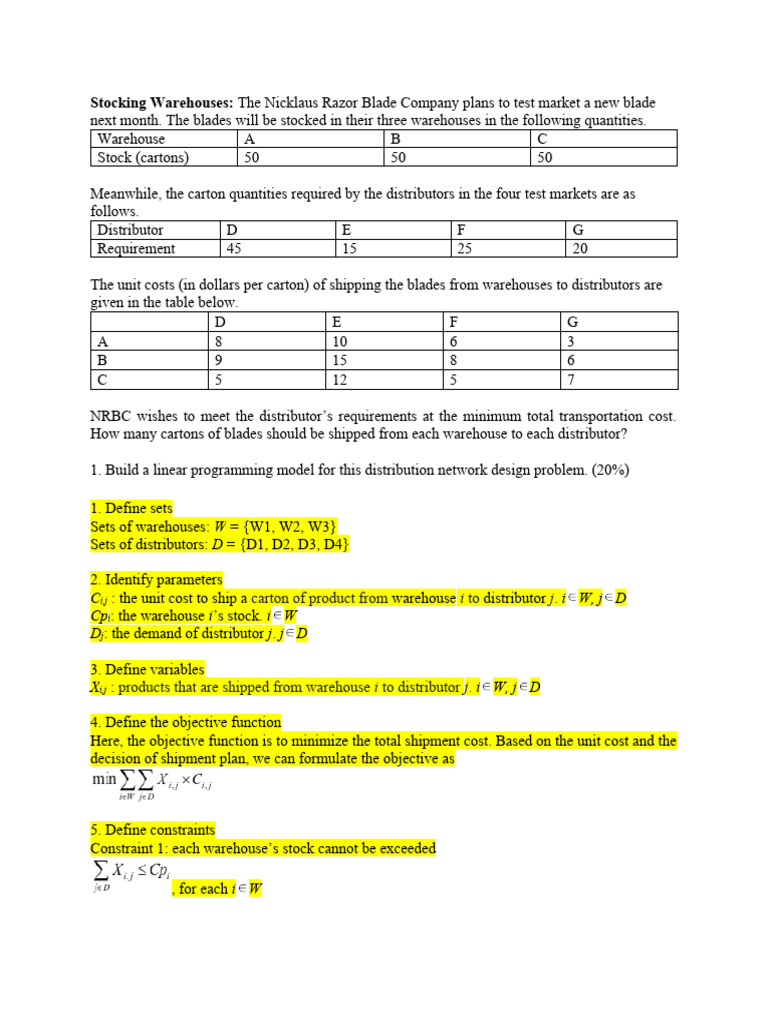Homework 1 Spring 2024 | PDF | Mathematical Optimization | Linear ...