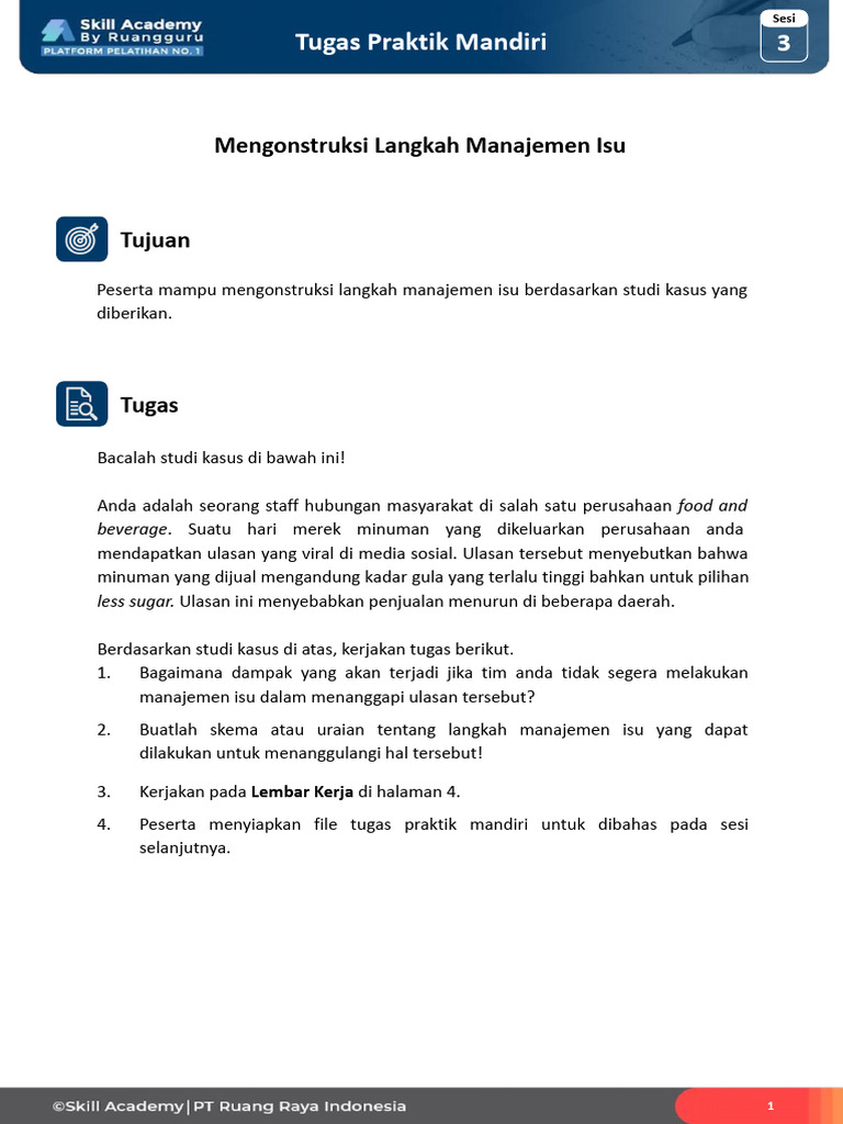 TPM 3 Manajemen Isu | PDF