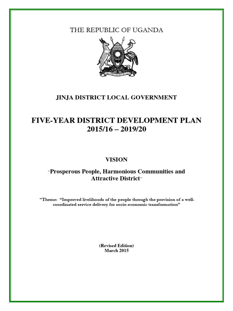 Jinja District Development Plan 2015-2020 | PDF | Poverty | Poverty ...