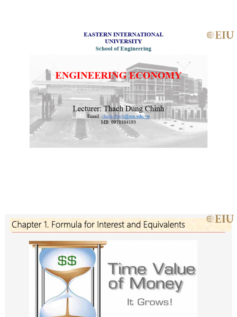 Chapter 1_No.02 Formula for Interest and Equivalents_Engineering Economy | PDF | Interest | Time ...