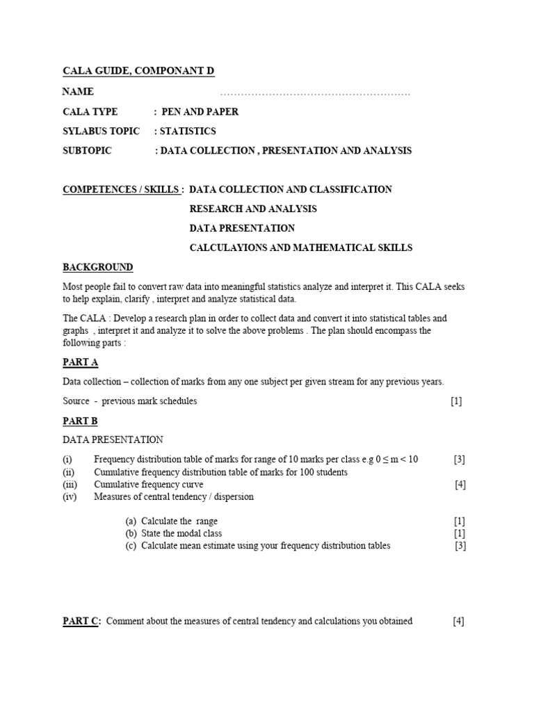 Statistics Data Collection Guide | PDF | Teaching Methods & Materials