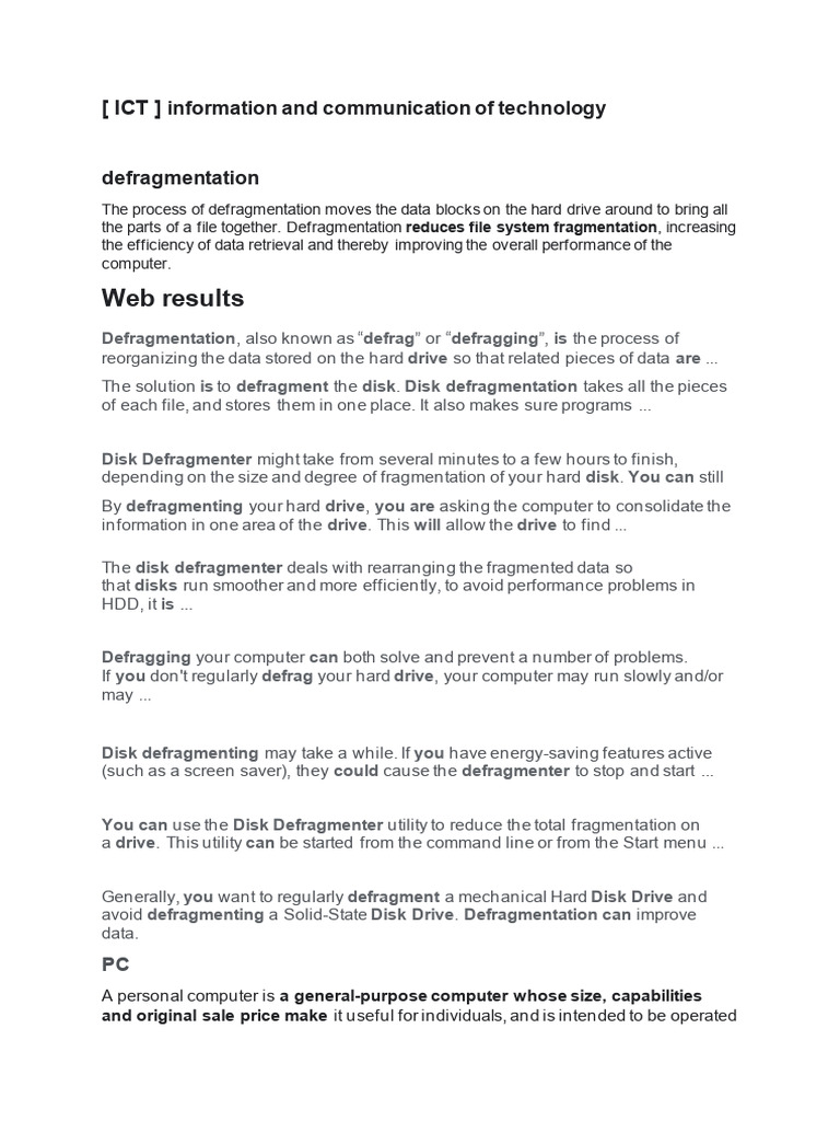ICT Grade 7 | PDF | Html | Hard Disk Drive