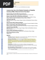 PEDI (Pediatric Evaluation of Disability Inventory) | PDF ...