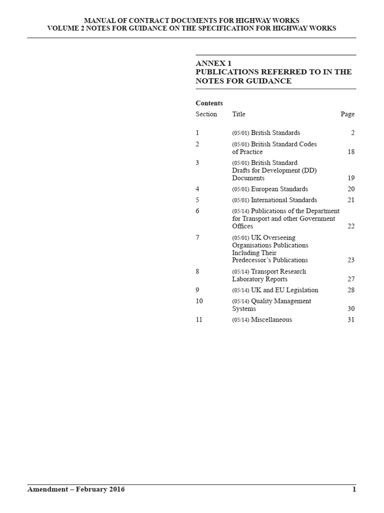 MCHW NG Annex1 example | PDF | Concrete | Rolling (Metalworking)
