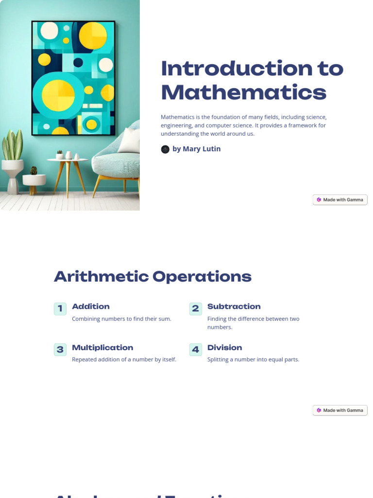 Introduction To Mathematics | Download Free PDF | Mathematics | Equations