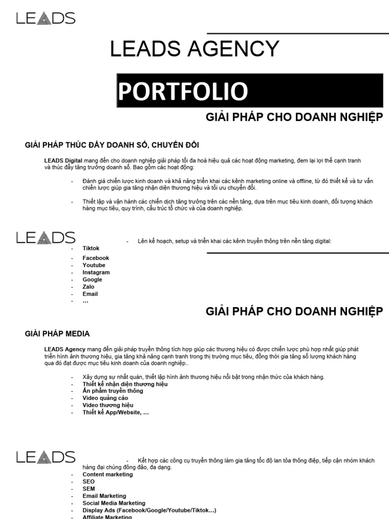 LEADS Agency - Portfolio | PDF