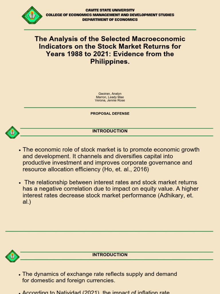 GaoiranMarronVerona Econ 3-5 PROPOSAL | PDF | Macroeconomics | Stock Market