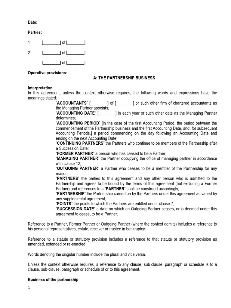 sample legal agreement for nations | Download Free PDF | Partnership | Balance Sheet