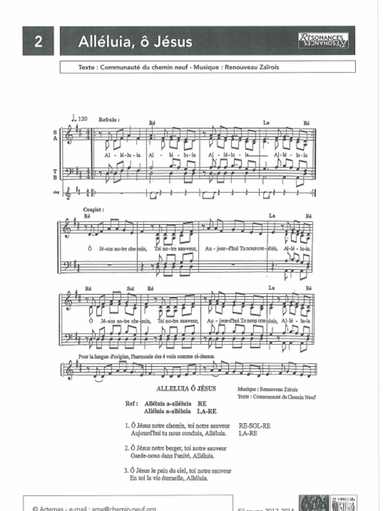 Alleluia o Jesus | PDF