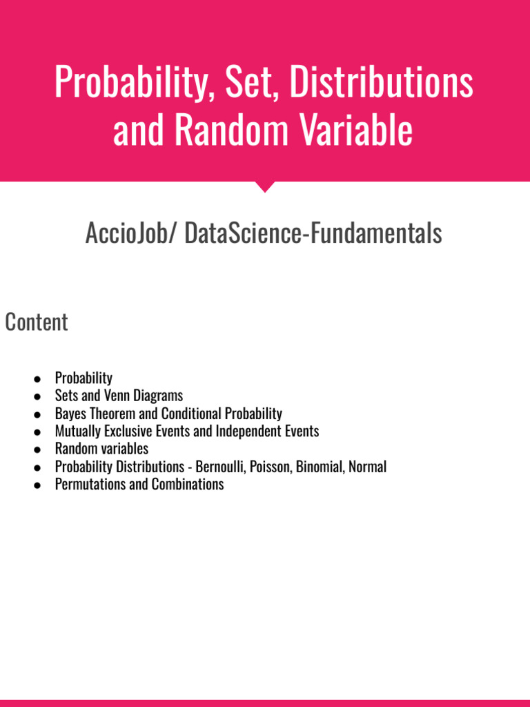Probability and Set Theory Basics | PDF | Standard Deviation | Probability
