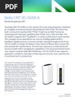 Nokia ONT G 1426G A Datasheet Data Sheet EN | PDF | Wi Fi | Ieee 802.11
