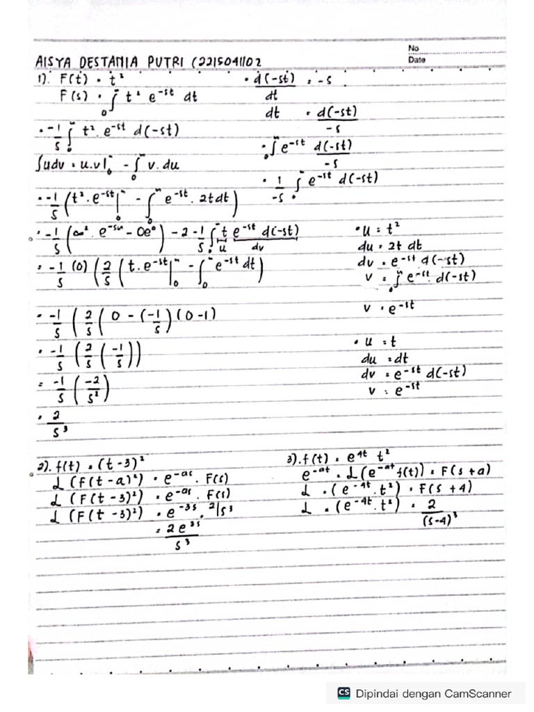 Aisya Destania Putri - 2215041102 - Tugas Matek 1 | PDF