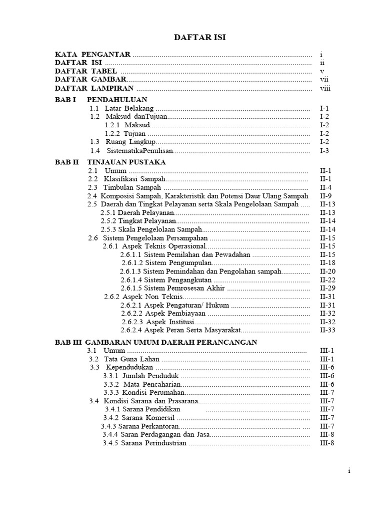 Contoh Daftar Isi | PDF