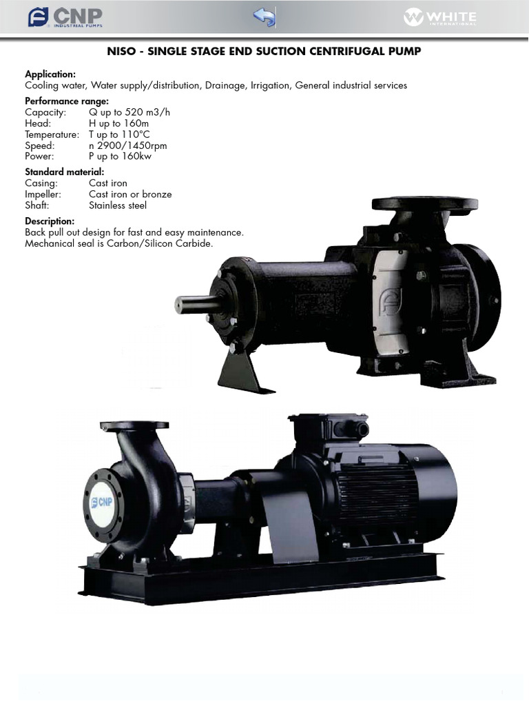 Cnp-Niso Pompa | PDF | Pump | Cast Iron