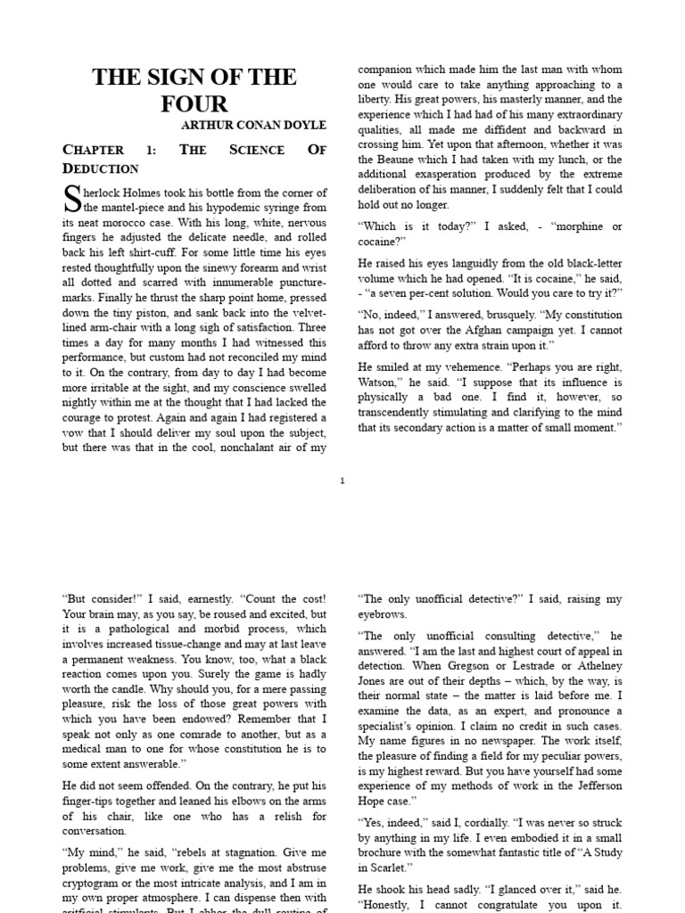 THE SIGN OF THE FOUR | PDF