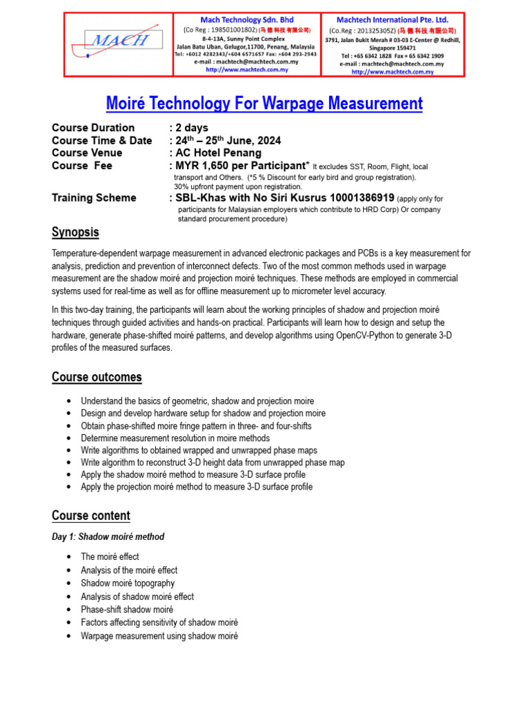 Brochure - Moiré Technology For Warpage Measurement-3 | PDF