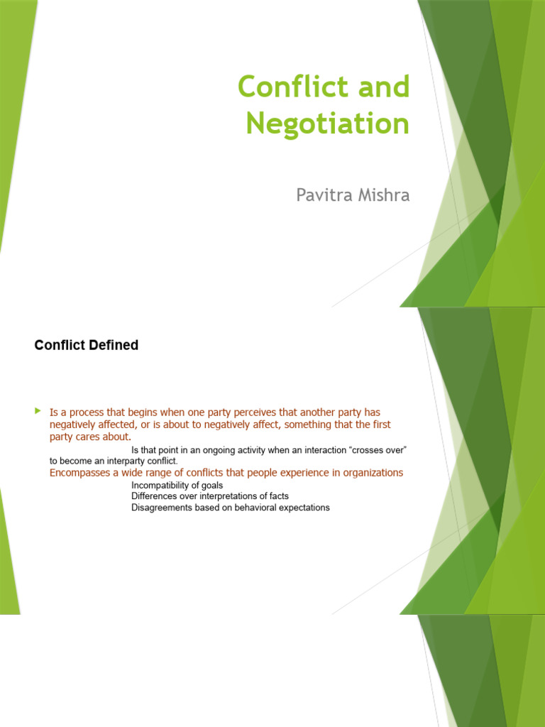 Understanding Conflict and Negotiation | PDF | Psychology | Social Psychology