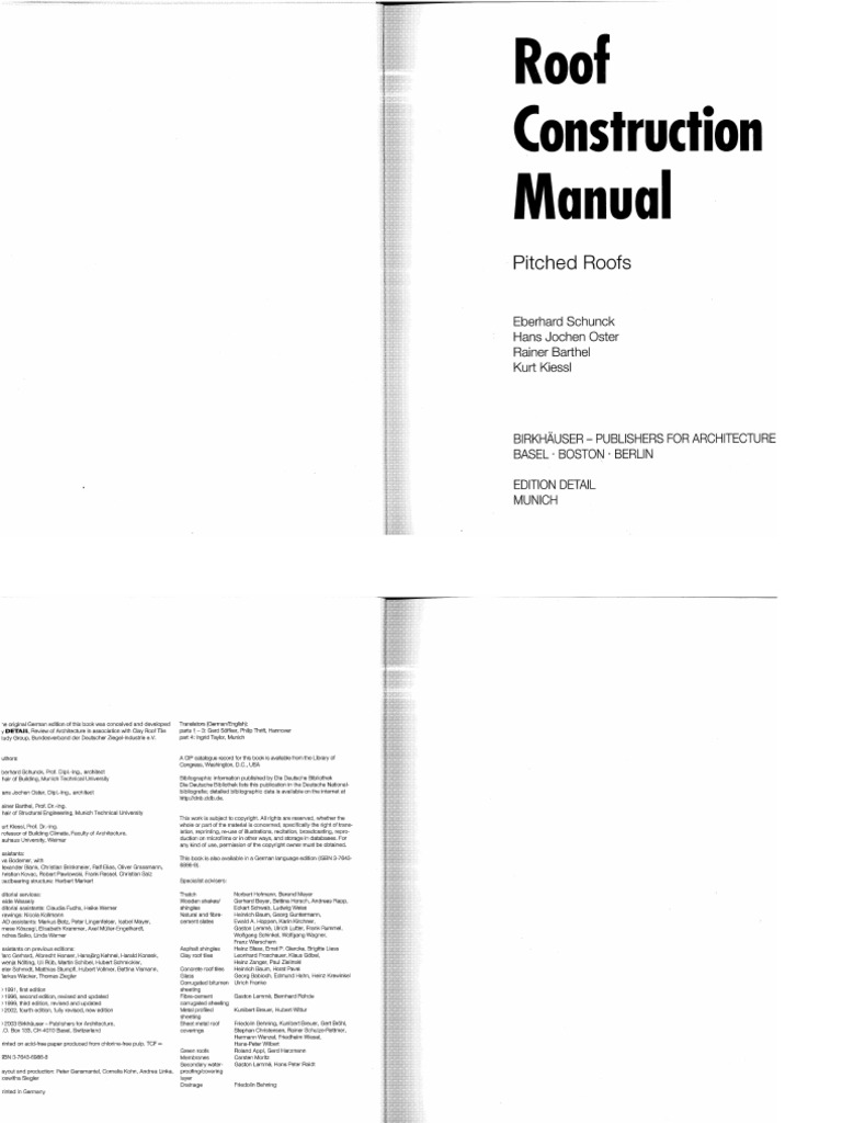Roof Construction Manual | PDF
